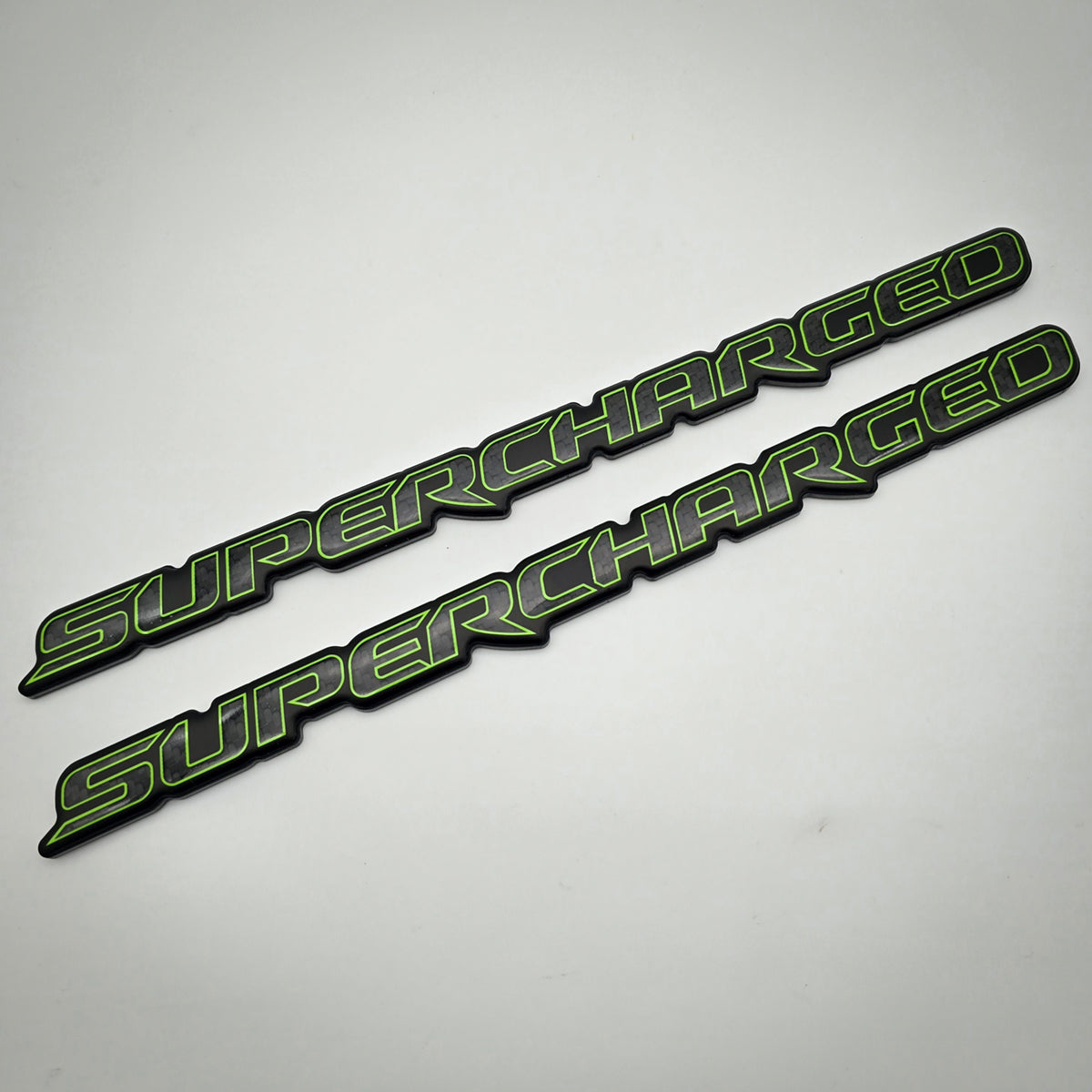 "Carbon Fiber Supercharged" Fender Badge – ReBadge Design and Graphics