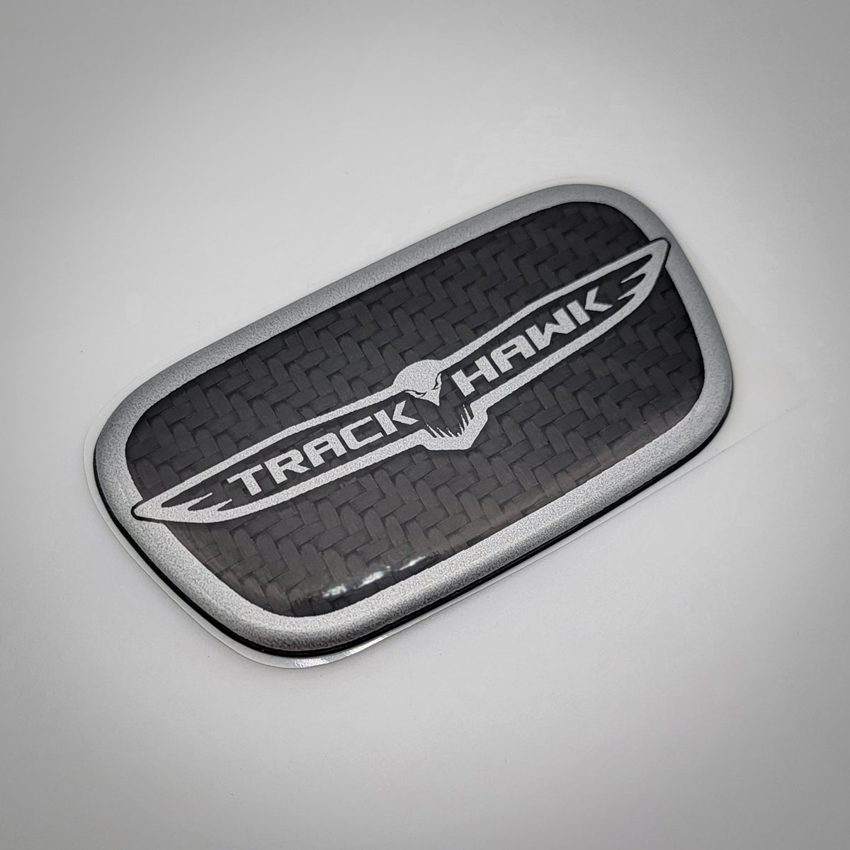 "Carbon Fiber Trackhawk" Steering Wheel Center Badge – ReBadge Design ...