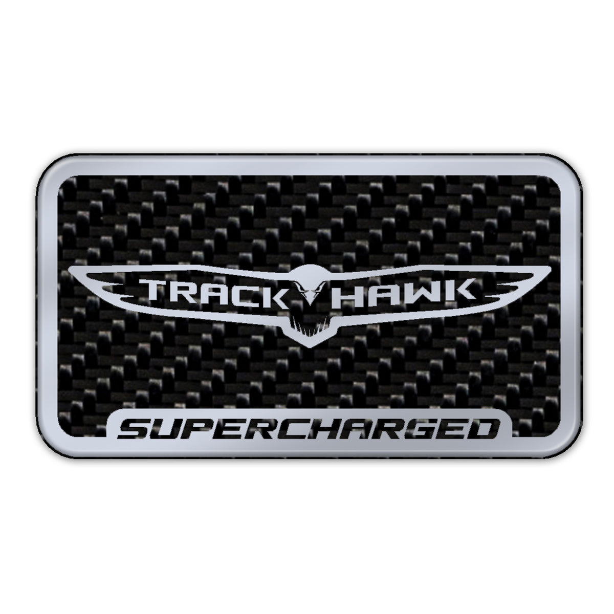 "Carbon Fiber Trackhawk Supercharger" Badge – ReBadge Design and Graphics